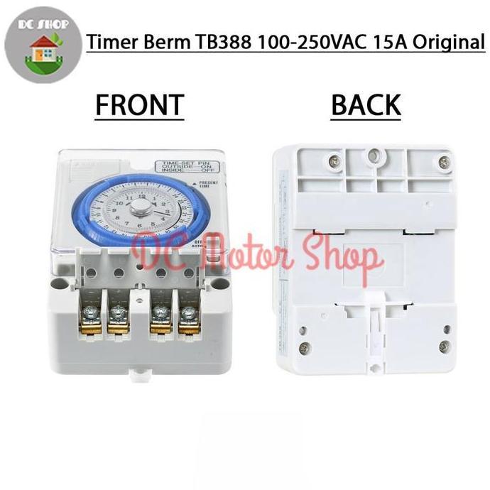 Jual Timer Switch Berm Original Tb388 220V 15A - Otomatis Menyalakan ...