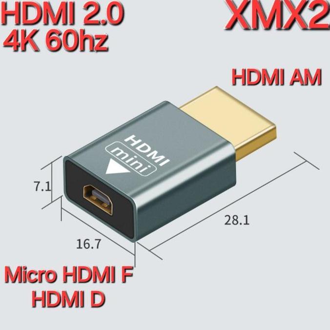 Jual AVPRO XMX HDMI 2.0 4K 60hz to Micro & Mini HDMI Adapter | Shopee ...