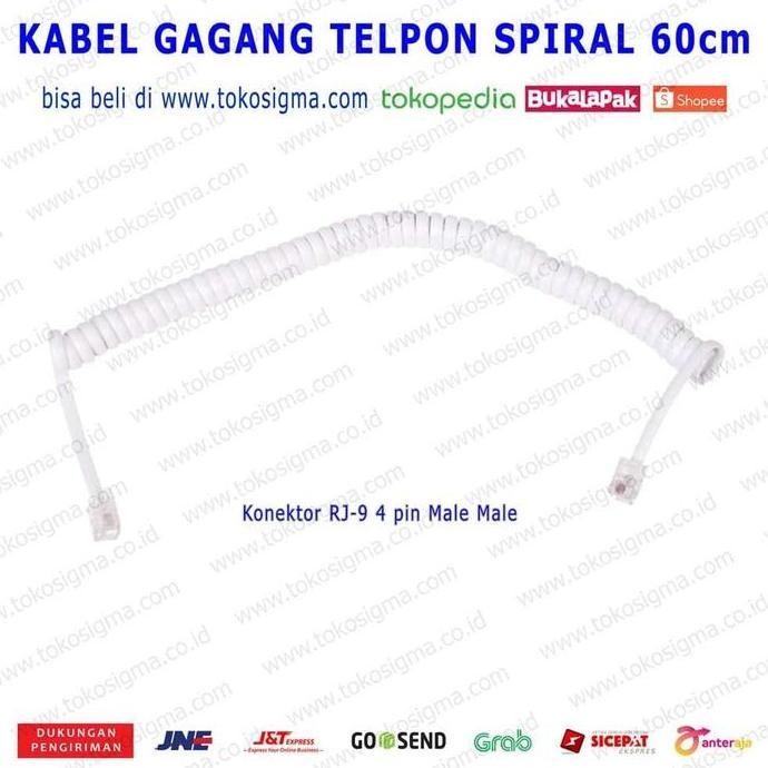 Jual Callbe- Kabel Gagang Telp Spiral Rj-9 4P4C Telephone Cable Telepon ...