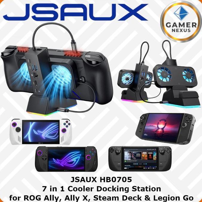 Jual JSAUX HB0705 7 in 1 ROG Ally X Cooling Fan Docking Station ROG ...