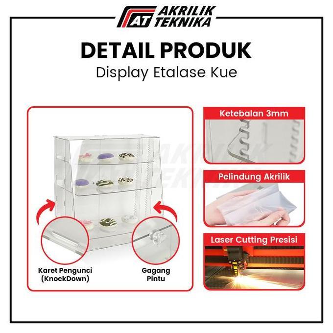 Jual Bisakok- Etalase / Display Kue / Roti / Makanan Akrilik / Acrylic ...