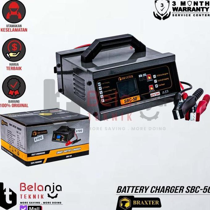 Jual Mesin Smart Baterai Aki Cas Aki Braxter SBC-50 Charger Battery 50A ...