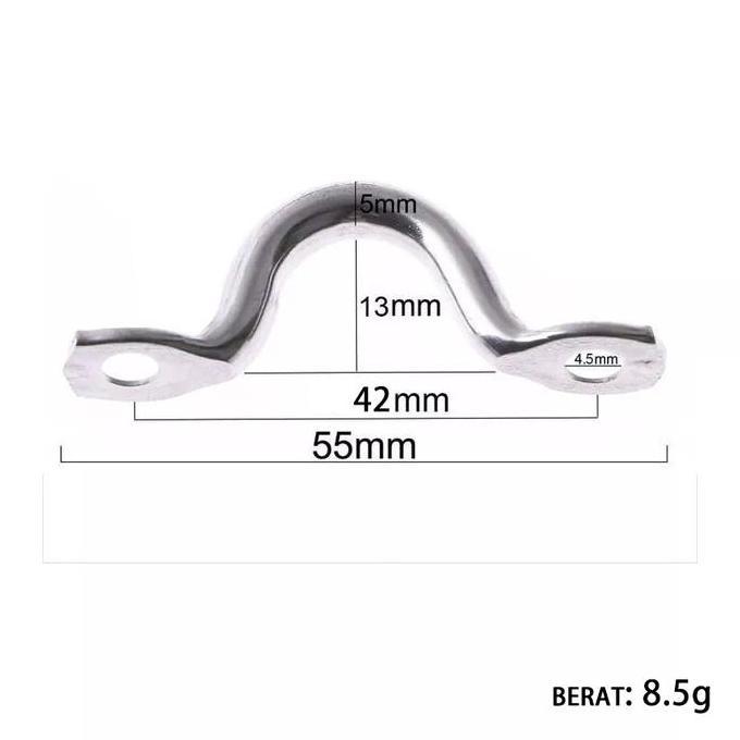 Jual SAVANA 10Buah Boat Pad Eye Strap 304 Stainless M5 Ceiling Hook ...