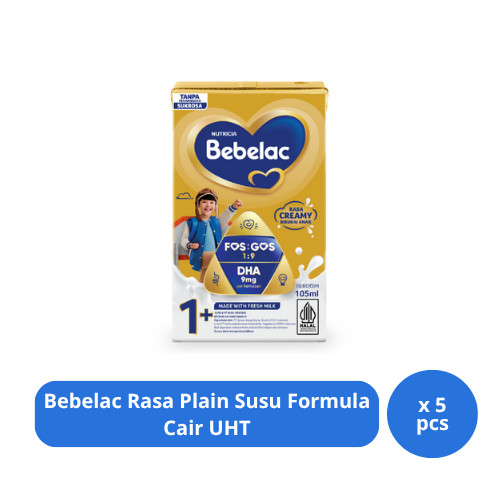 Jual Bebelac Rasa Plain Susu Formula Cair UHT 105 ml x 5 pcs | Shopee ...