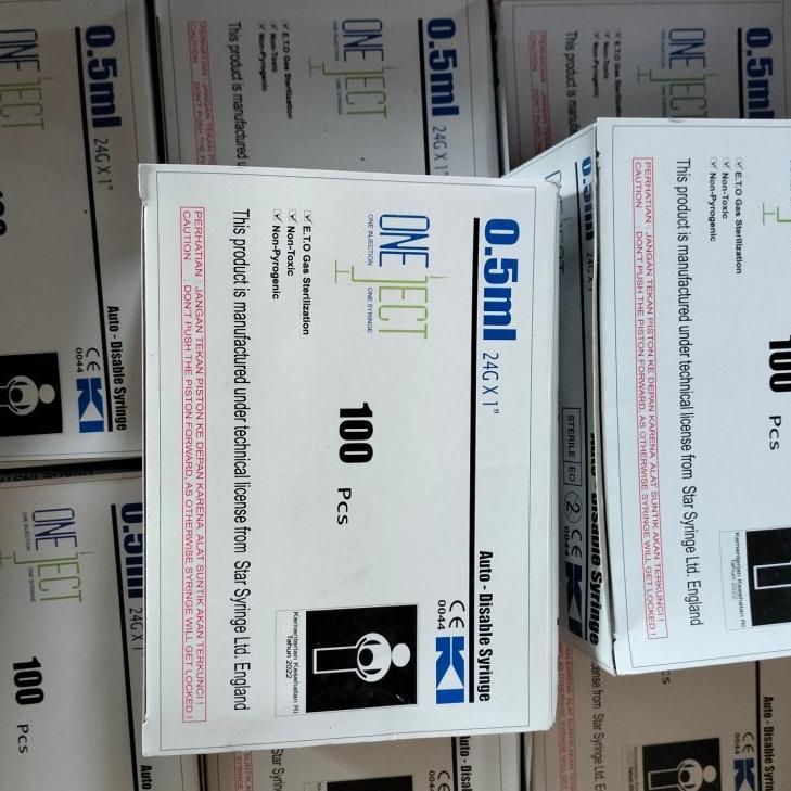 Jual ONEJECT 0,5ML SPUIT SYRINGE ONE JECT 0,5ML/CC JARUM SUNTIK - SPUIT ...
