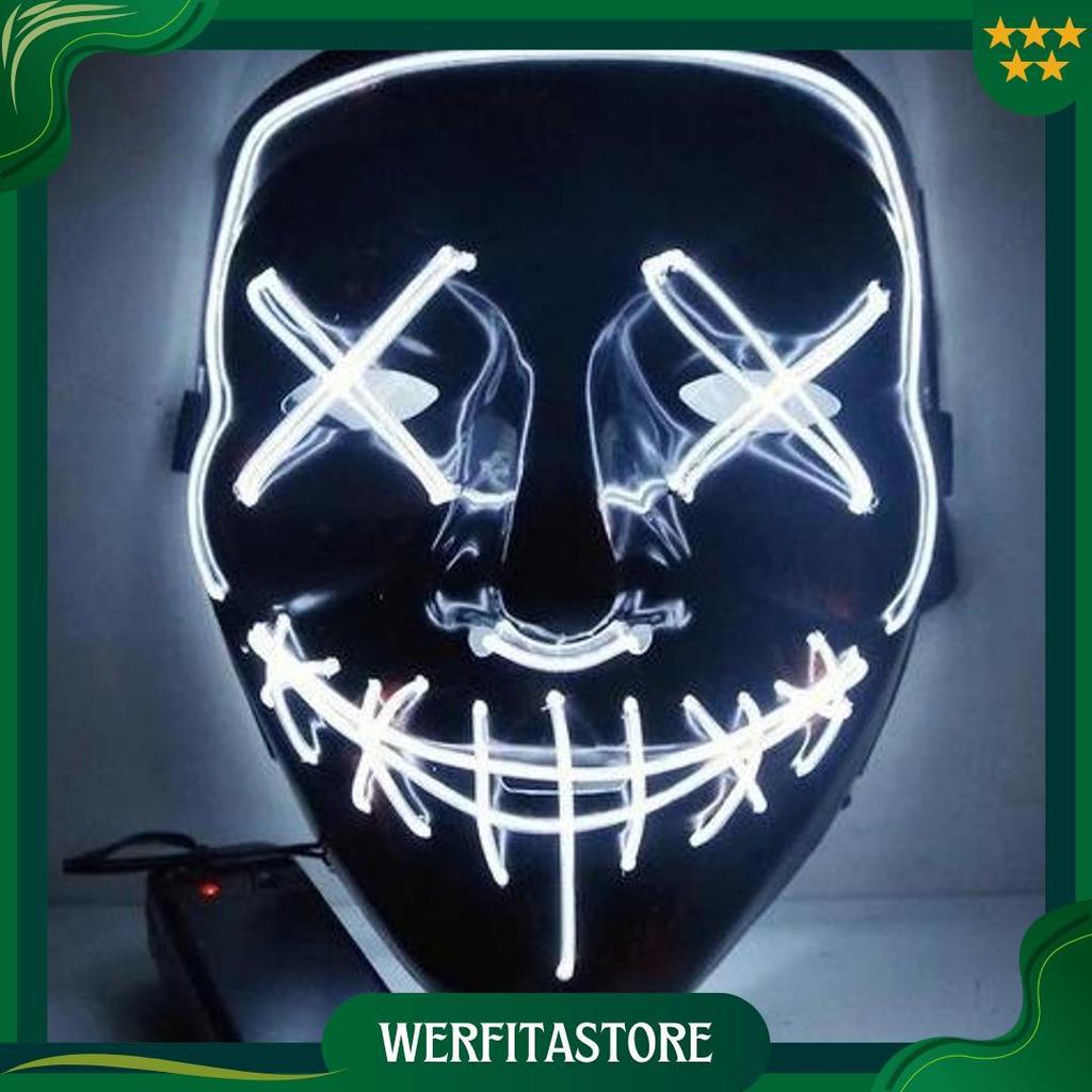 Jual Topeng Led Skull Mask/Topeng Hacker Halloween Tengkorak Nyala ...