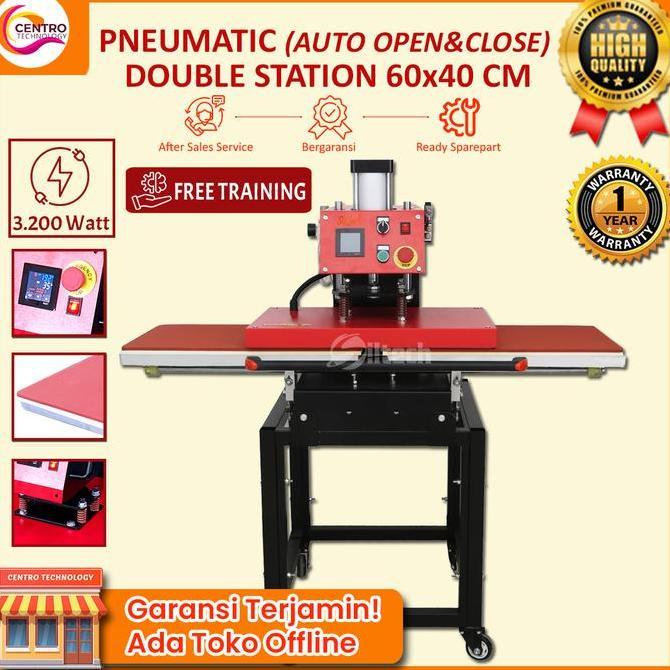Jual Mesin Press Sablon Kaos Pneumatic Double Side/Station 60x40 CM ...