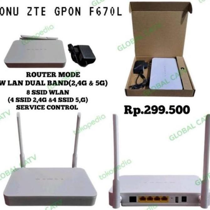 Jual Onu Zte Gpon 670L 5 G Dual Band Original | Shopee Indonesia