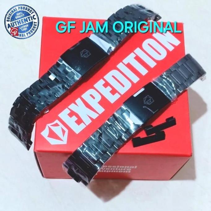 Jual STRAP RANTAI JAM TANGAN EXPEDITION E6402 E 6402 STAINLESS BLACK ...