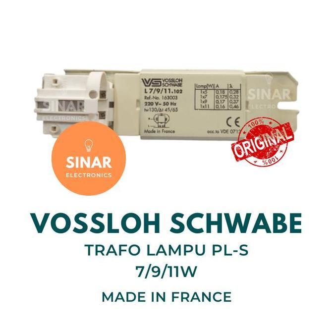 Jual Ready !!! Trafo Lampu PL-S 7/9/11 W/Watt VOSSLOH SCHWABE Made in ...