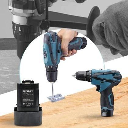 Jual Reaim Mesin Bor Baterai Tangan Cordless Bor Listrik Mesin bor ...