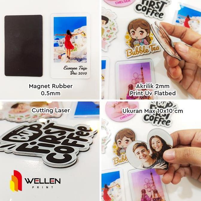 Jual Magnet kulkas akrilik print custom / cetak Tempelan Fridge Acrylic ...