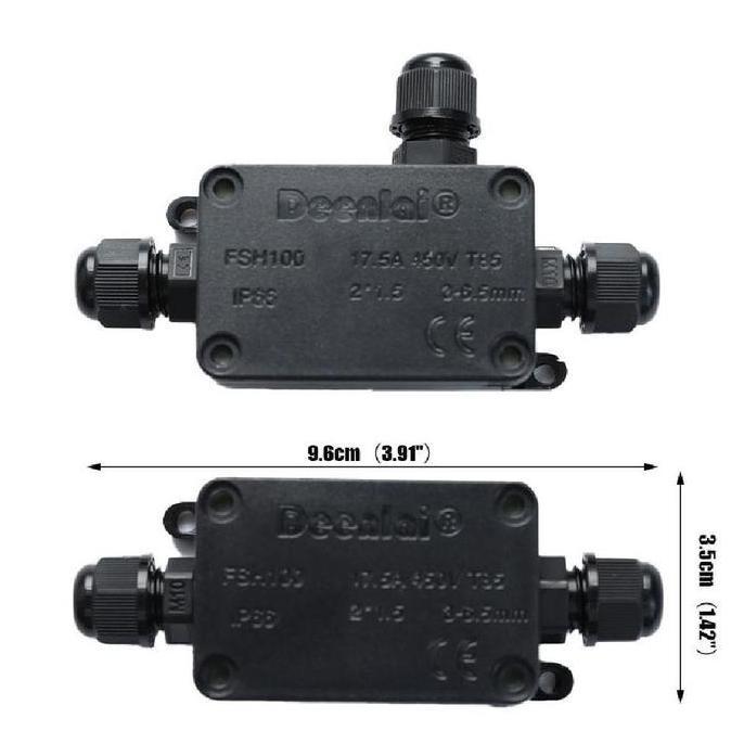Jual YOUEI 2/3 Ways Konektor Box Anti Air Outdoor Junction Box ...