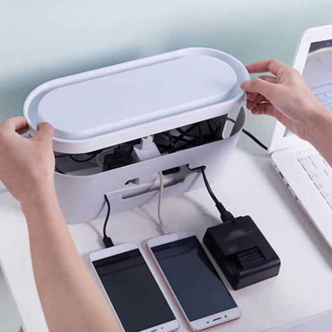 Jual SHISHIO Kotak Organizer tempat Kabel Charger Wire Cable Management ...
