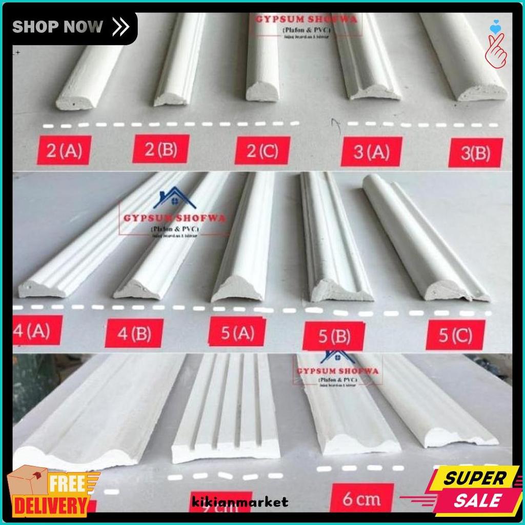 Jual Cusss Serbu! Wall Moulding Polos List Gypsum Hiasan Dinding / Wall ...