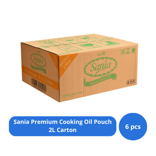 Jual Sania Minyak Goreng Sawit Premium Cooking Oil Pouch 2L Carton (6 ...