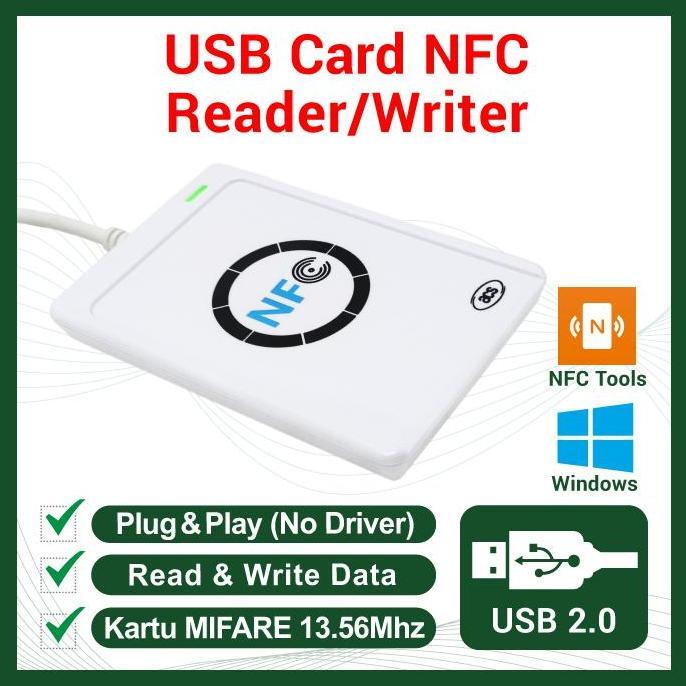 Jual HARGA DISC - NFC Smart Card Reader/Writer MIFARE IC Card 13.56 MHz ACR122U-A9 USB | Shopee ...