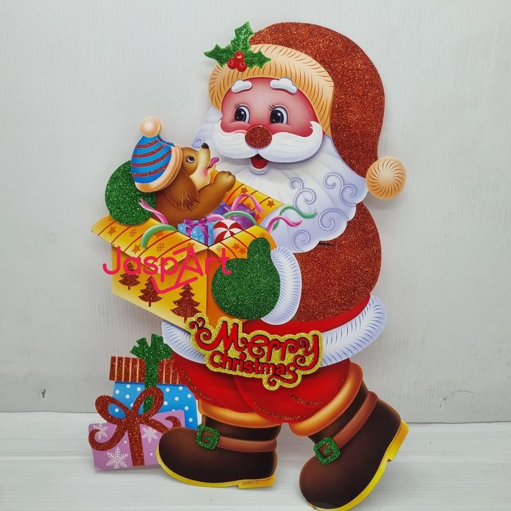 Jual TEMPELAN Natal Merry Christmas Banner Natal Hiasan Natal DEKORASI ...