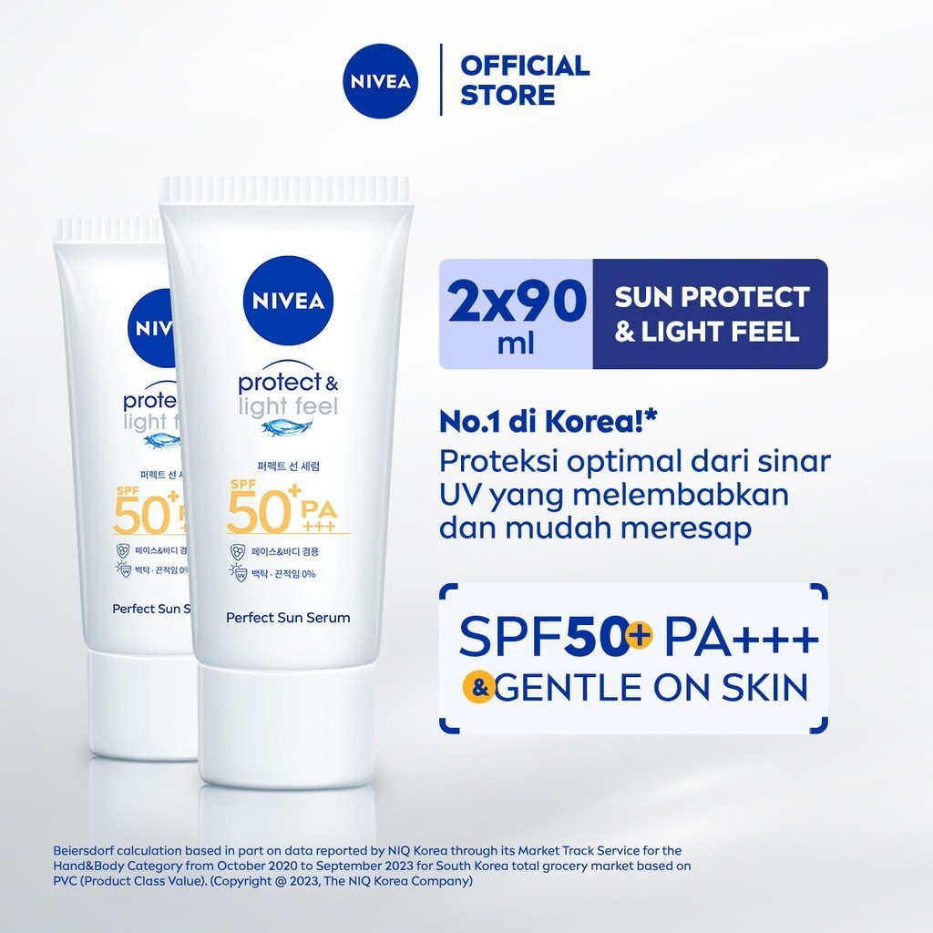 Jual (PAKET HEMAT ISI 2) NIVEA SUN Sunscreen Face Serum Protect & Light ...