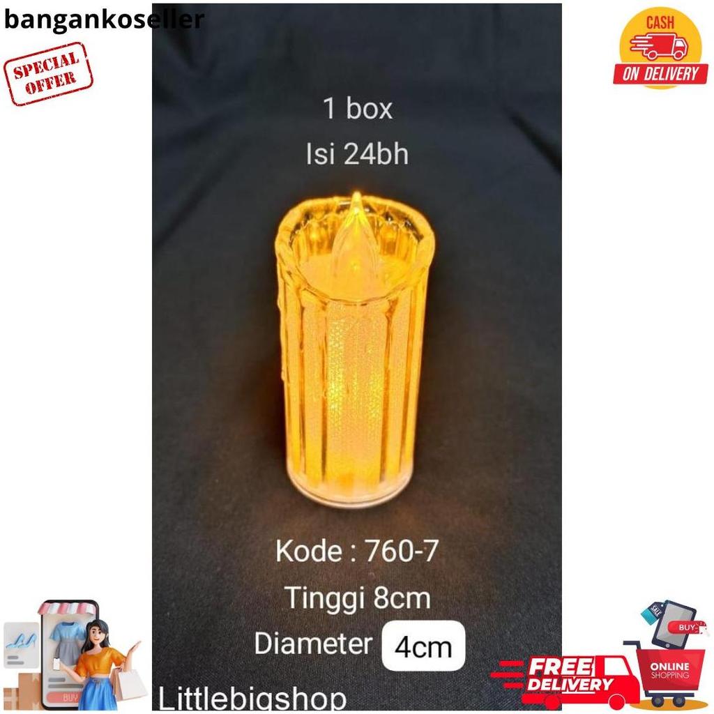 Jual Lampu Lilin Akrilik Anti Pecah Estetik Lampu Led Crystal Dekorasi ...