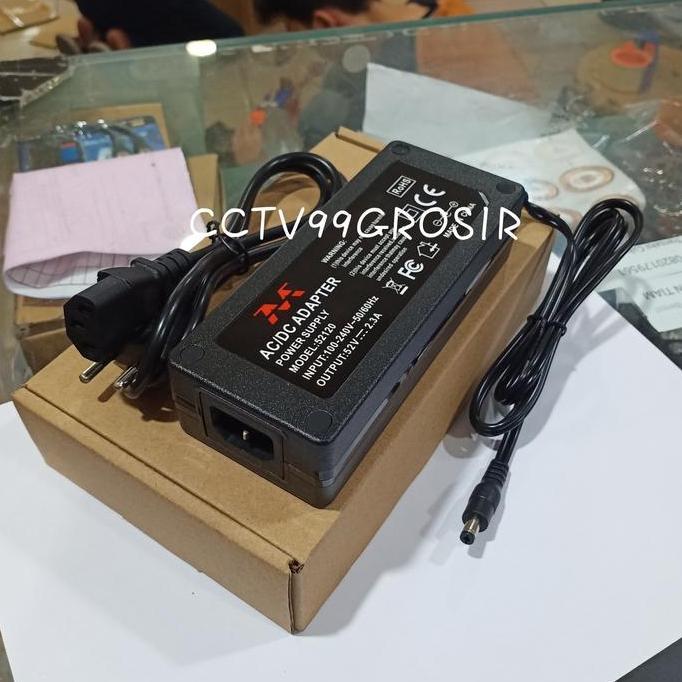 Jual NEW adaptor 52v 2.3A 51v 2a modem poe 105w charger cctv dvr nvr IP ...