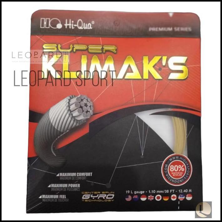 Jual Senar tenis Hi-Qua Super Klimaks premium series/ senar hi qua 1.10 ...