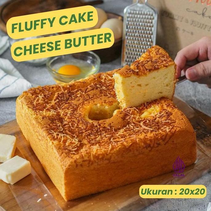 Jual Cheese Butter Cake - Fluffy Cake uk 20x20cm | Shopee Indonesia