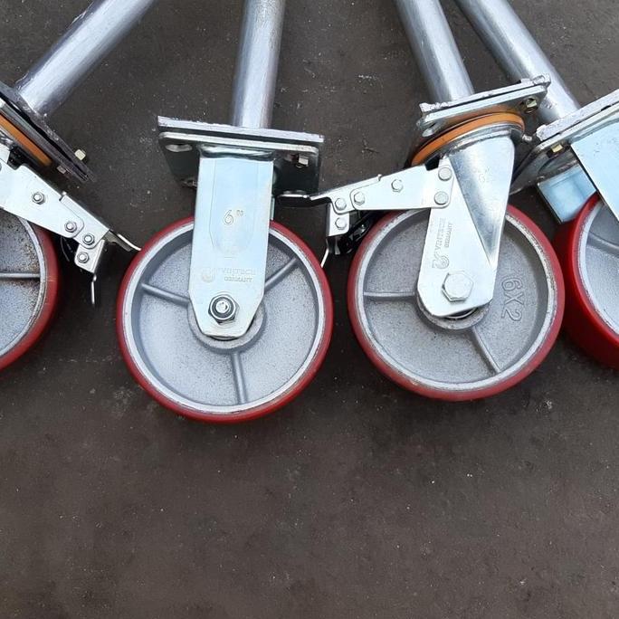 Jual roda scaffolding 6 inch heavy duty perset dapat 4 buah / roda ...