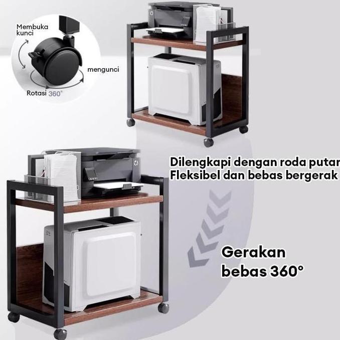 Jual AK- Rak Printer Microwave Kayu Muda 55x40 cm Rak Serbaguna Dapur ...