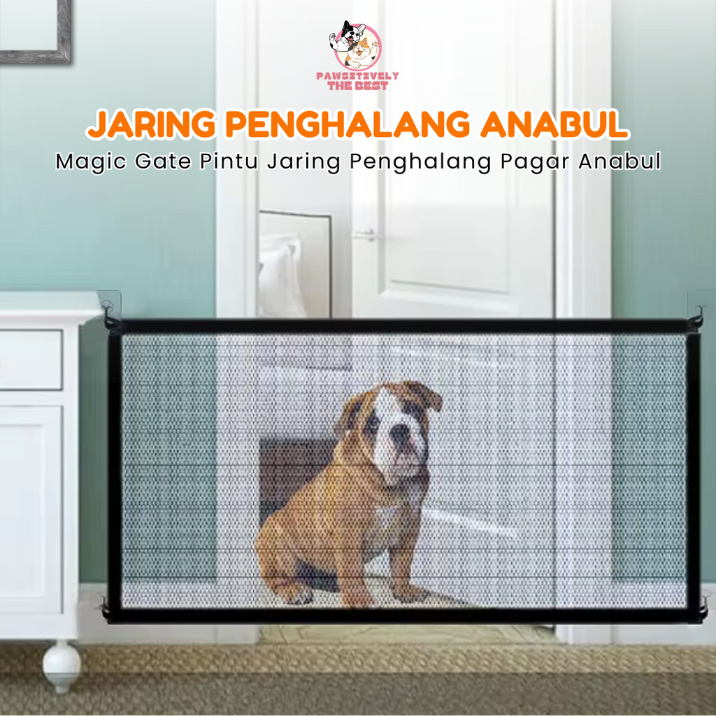 Jual Pintu Jaring Penghalang Pagar Kandang Kucing Anjing - Magic Gate ...