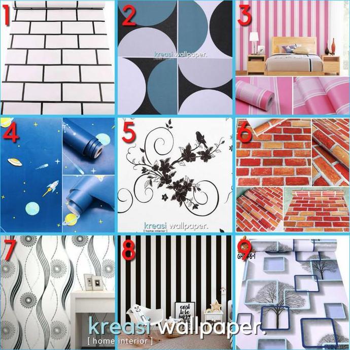 Jual Wrnawrni- Wallpaper Sticker Dinding 3D Murah |Motif Bata Putih ...
