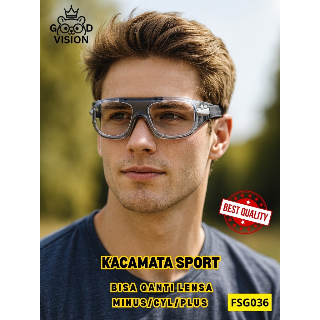 Jual GOOD VISION Kacamata Olahraga Sport 2in1 (Bisa ganti gagang frame ...