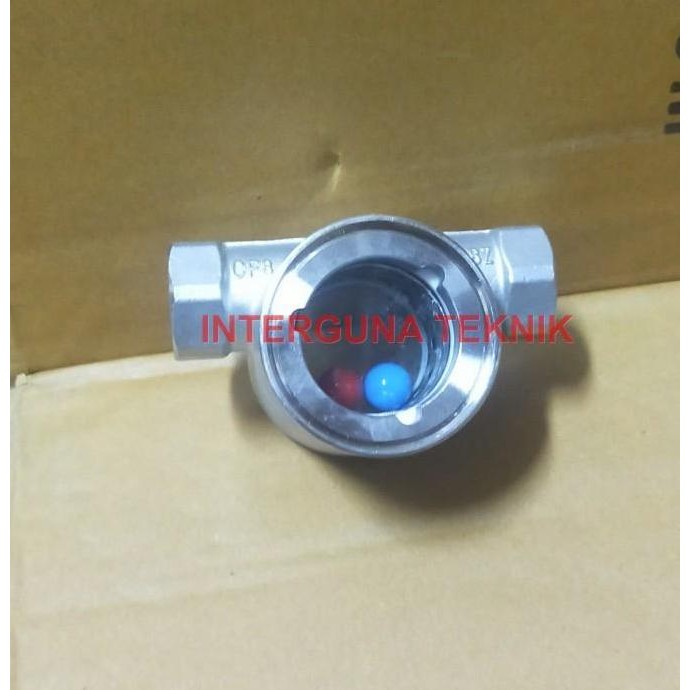 Jual CAVERLY- Sight Glass Ball ukuran 1" inch DN-25 / Flow indicator ...