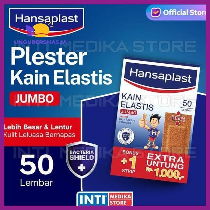 Jual (ORIGINAL) HANSAPLAST - PLESTER KAIN ELASTIS JUMBO 50S PENUTUP ...