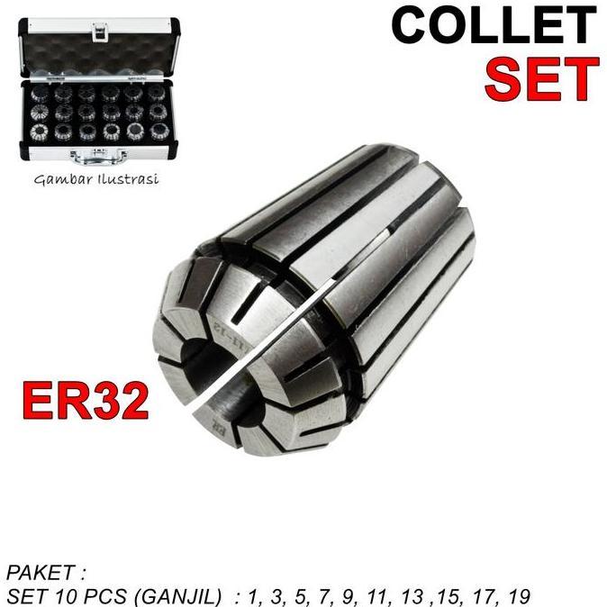 Jual QUIXOTE Paket Collet ER 32 Set Arbor Chuck ER32 Milling Adapter ...