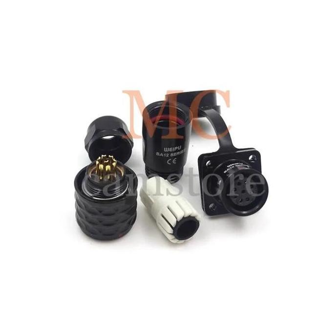 Jual Promo Weipu Sa12 Series Metal 9Pin Waterproof Connector 9 Pin Plug ...