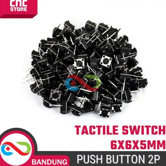 Jual Tactile Switch Push Button 6X6X5Mm 2 Pin Momentary Push-On Untuk ...