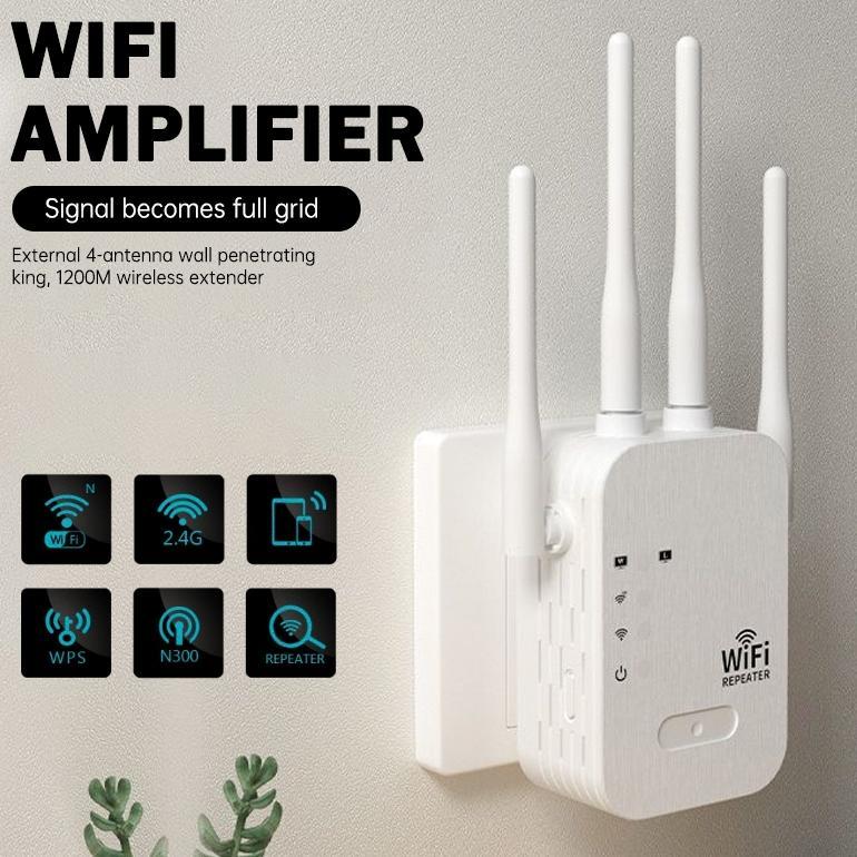 Jual Penguat Sinyal WIFI Repeater 300Mbps Wireless Wifi Signal Range ...