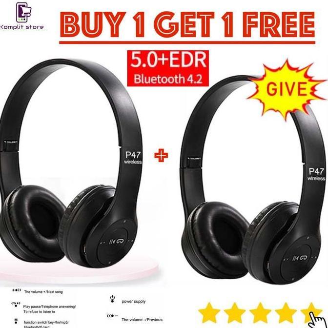 Jual DE68 - ( Beli 1 gratis 1 ) HEADPHONE BLUETOOTH TERMURAH (NEW ...