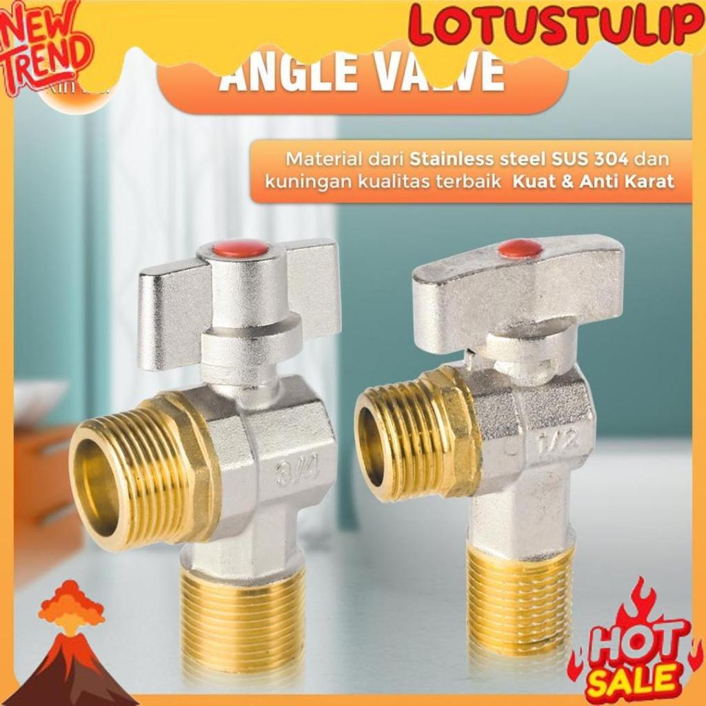 Jual New Sale Stop kran angle valve - stop kran kuningan - keran buka ...