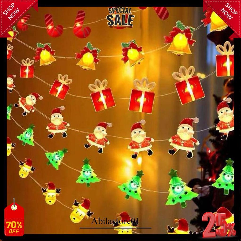 Jual Lampu Led 2 Meter Batre Natal / Lampu Dekorasi Pohon Natal ...