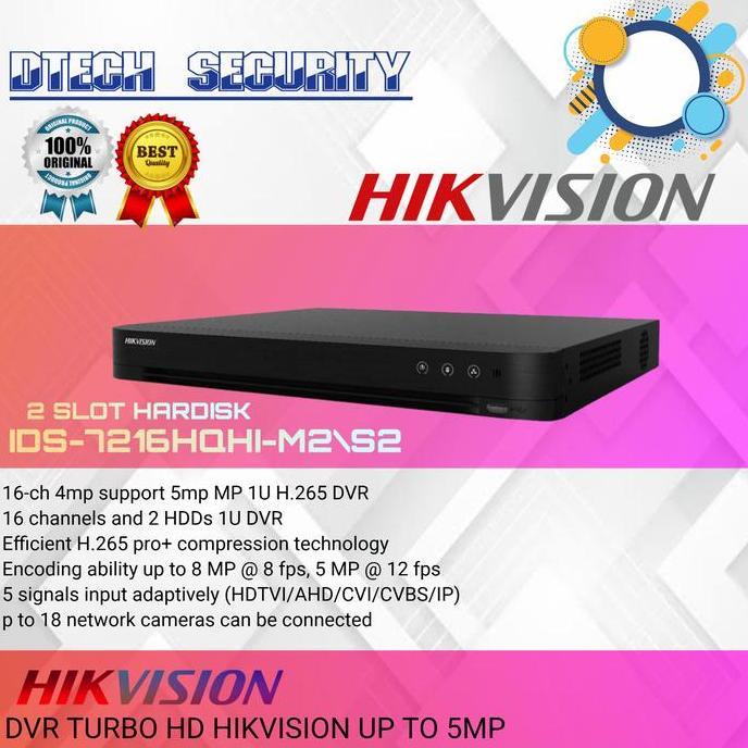 Jual NEW DVR HIKVISION 16Ch 5MP IDS-7216-HQHI-M2/S Hiqh Quality ...