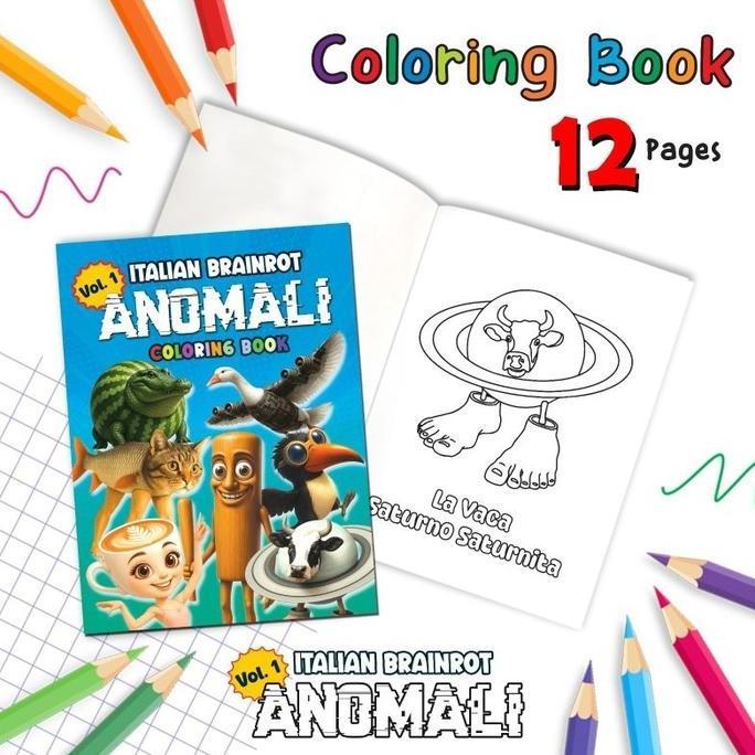Jual COLORING BOOK ITALIAN BRAINROT ANOMALI. BUKU MEWARNAI ANOMALI ANAK ...