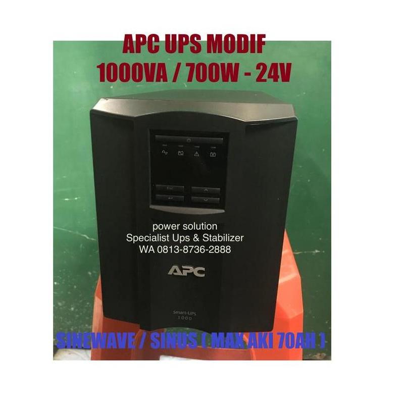 Jual APC UPS MODIF 1000VA / 700W - 24V MAX AKI 70AH SINEWAVE / SINUS ...