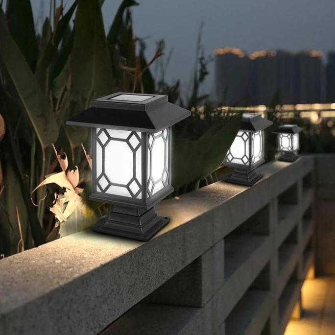 Jual Lampu Pagar Taman Surya Solar Dekorasi Taman Led Model Minimalis ...