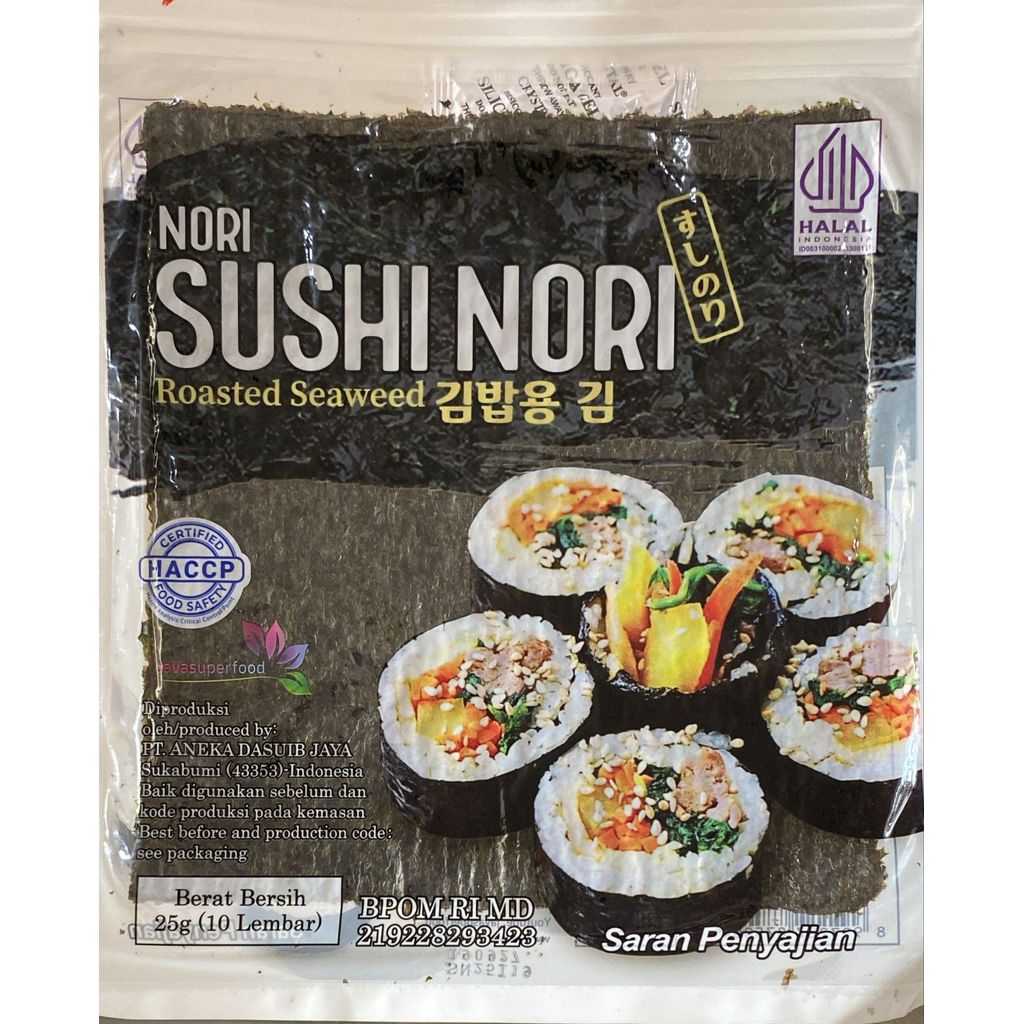 Jual Sushi Nori Java Super Food 20cm Isi 5 Lembar | Shopee Indonesia