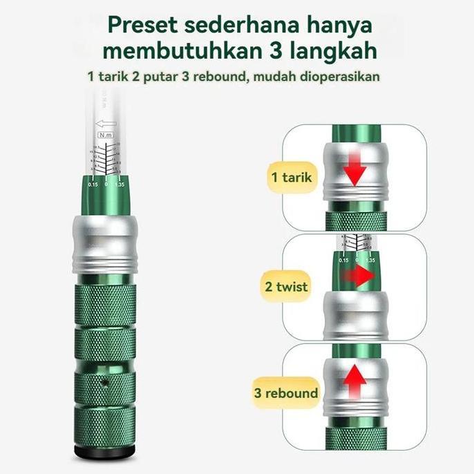 Jual REAIM Tire Repair Kunci Torsi Sepeda 3/8 1/2 Drive Persegi 20-220N ...