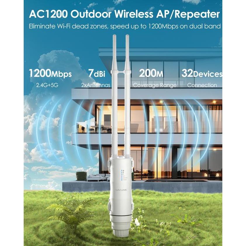Jual WAVLINK AC1200 Outdoor Access Point - Penguat Sinyal WiFi Jarak ...