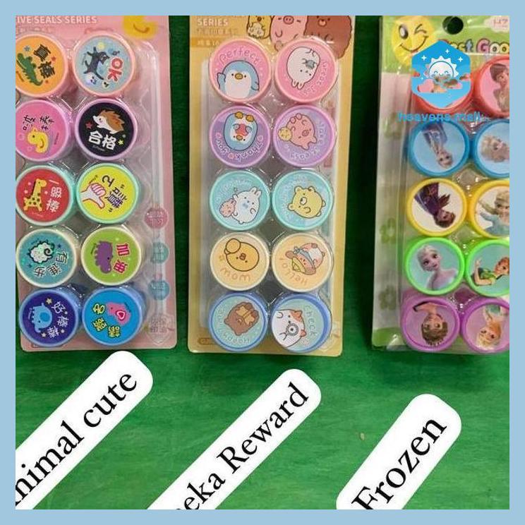 Jual STEMPEL ISI 10 EDW GAMBAR FROZEN / BONEKA REWARD / ANIMAL CUTE ...