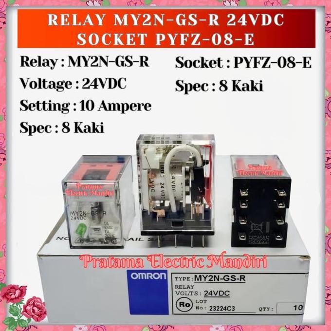 Jual OMRON RELAY MY2N MY2N-GS MY2N-GS-R 10A 8 KAKI 8 PIN 24V DC24 24VDC ...